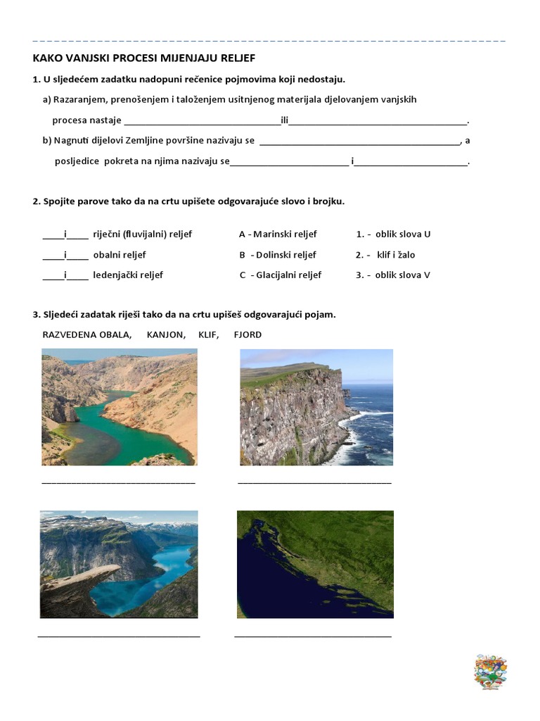 Kako Vanjski Procesi Mijenjaju Reljef | PDF
