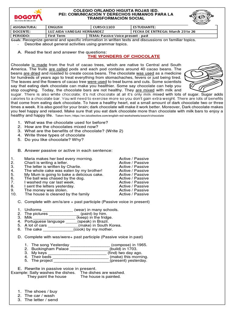 Actividad # 4 Ingles | PDF | Cocoa Bean | Chocolate