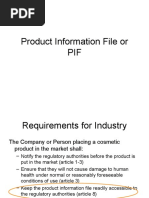 Product Information File Template | PDF