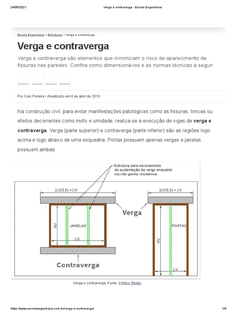 Verga e Contraverga | PDF | Viga | Alvenaria