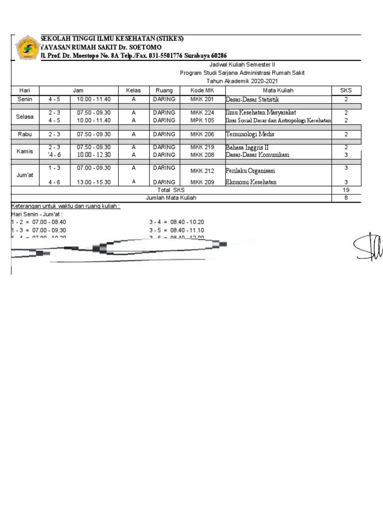 Jadwal Genap 2020-2021 Fix | PDF