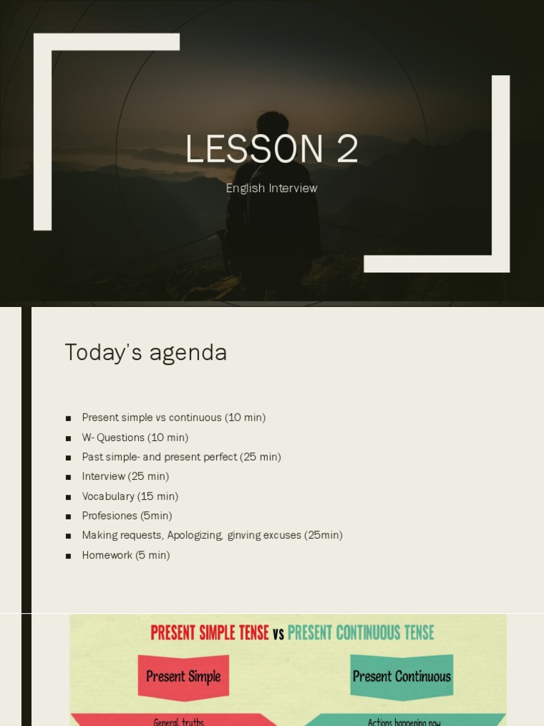 Lesson 2: English Interview | PDF