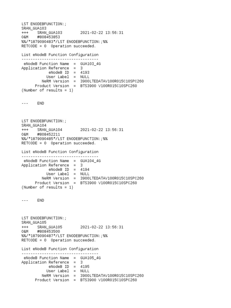 List ENodeB Function Configuration | PDF | Operating System Families ...
