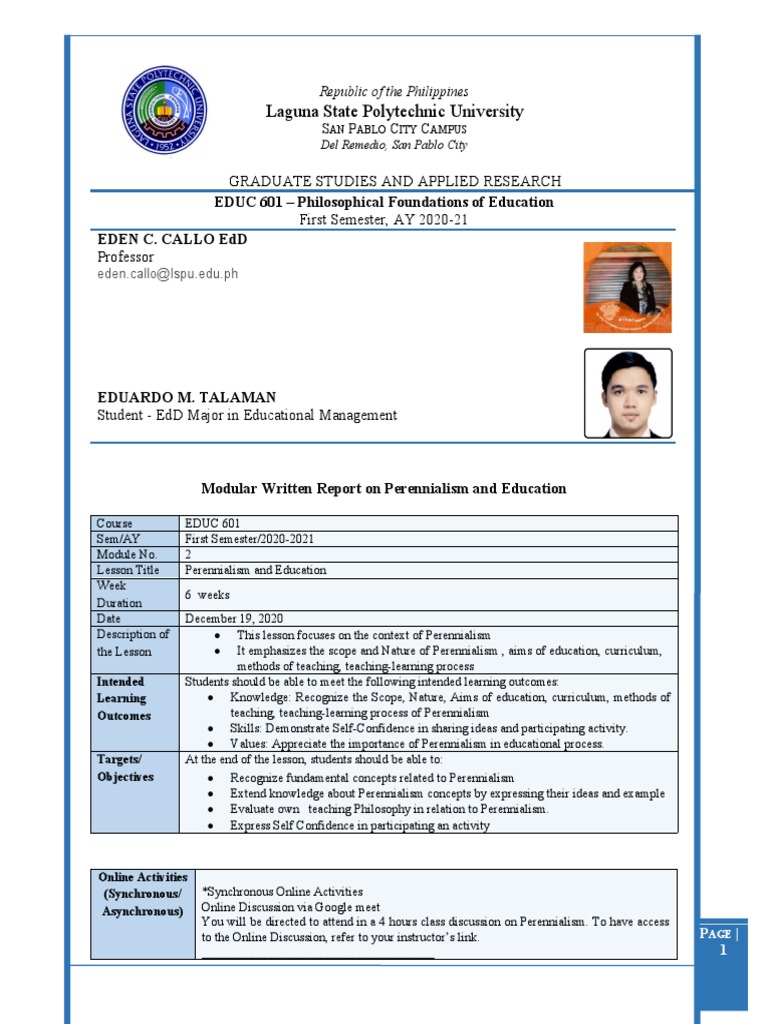 Laguna State Polytechnic University: Graduate Studies and Applied ...