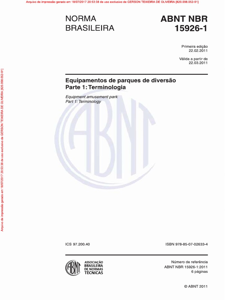 Abnt NBR 15926-1 - 2011 | PDF