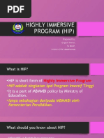 Highly Immersive Programme Perak | PDF | Teaching | Communication