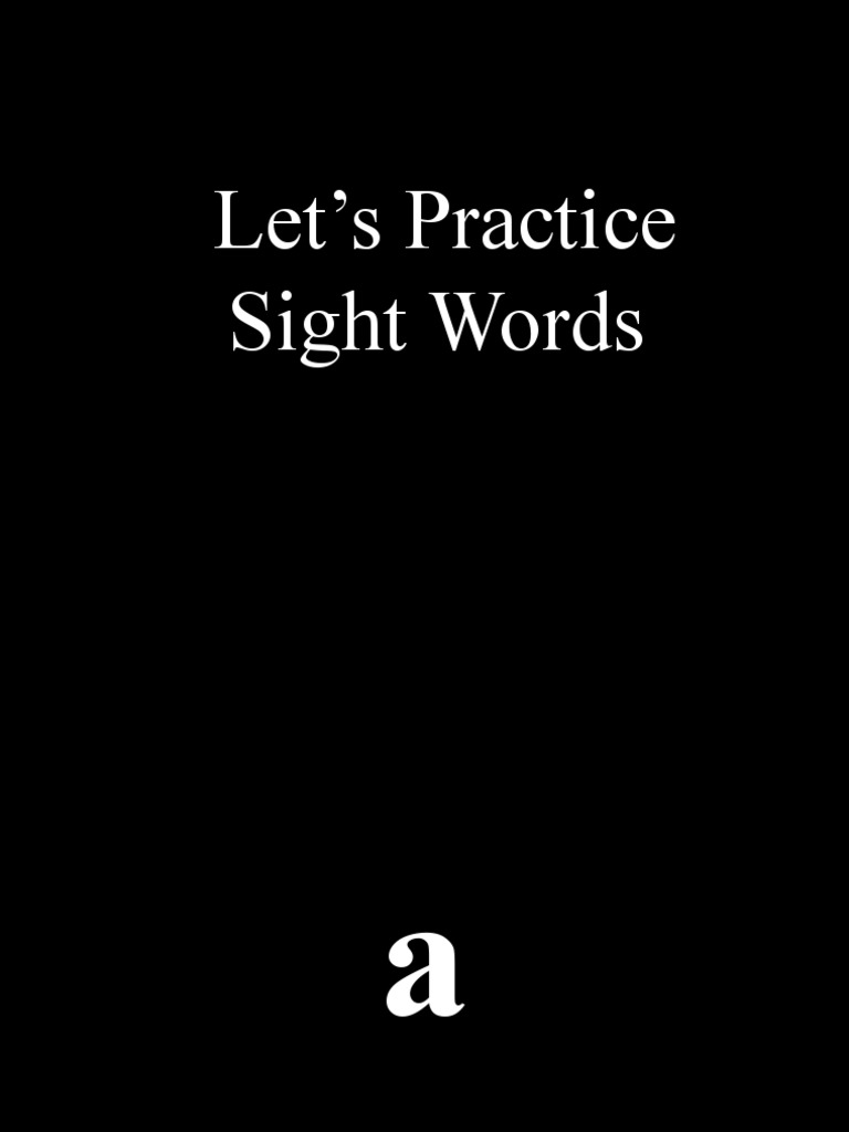 Animated Sight Words | PDF