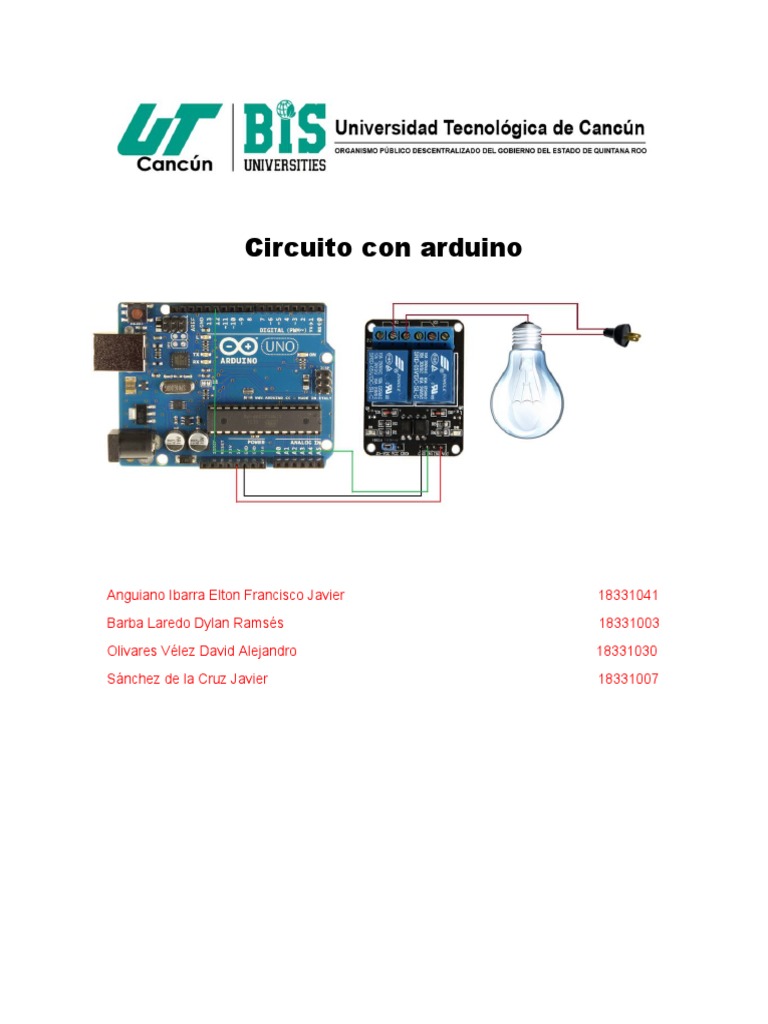 Circuito Con Arduino | PDF | Bluetooth | Corriente eléctrica