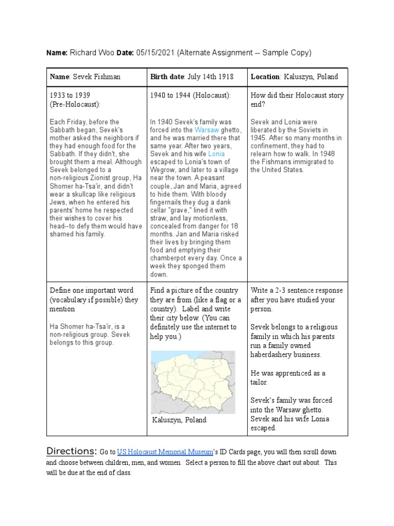 ww2 Holocaust Graphic Organizer Worksheet | PDF | The Holocaust | Jews ...