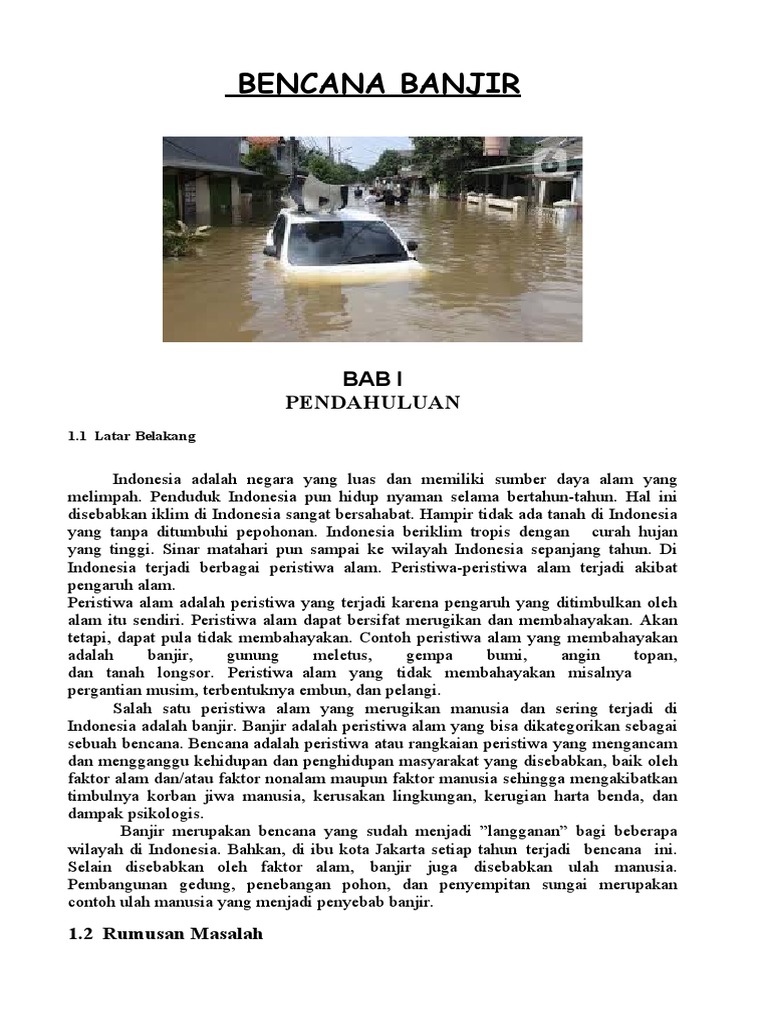 Makalah Tentang Bencana Banjir | PDF
