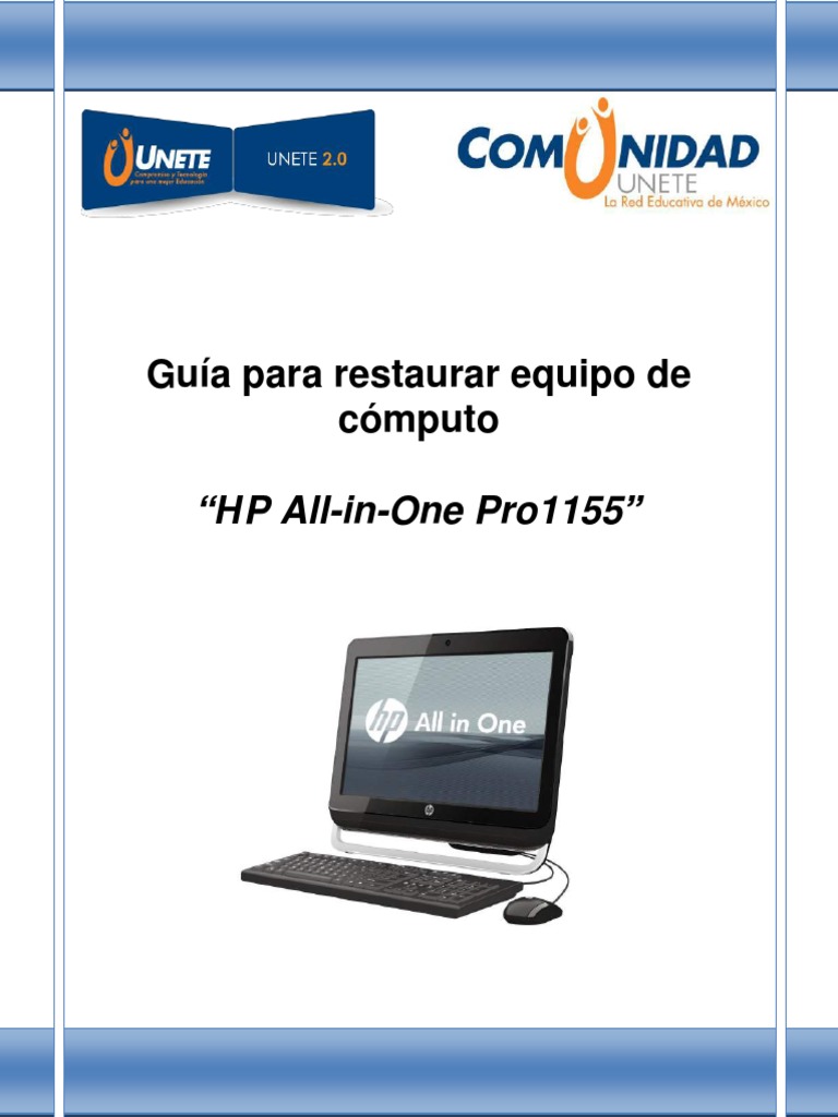 Restauracionall in One HP 1155 | PDF | Memoria USB | Arranque