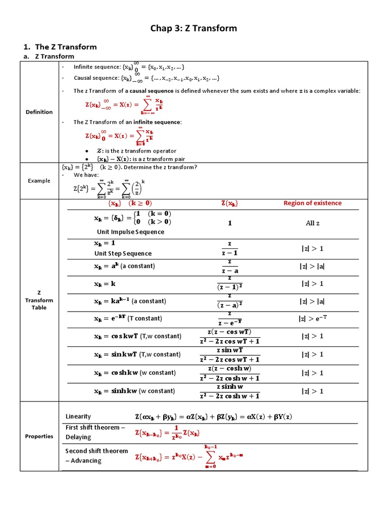 Z Transform Fundamentals and Applications | PDF | Laplace Transform ...