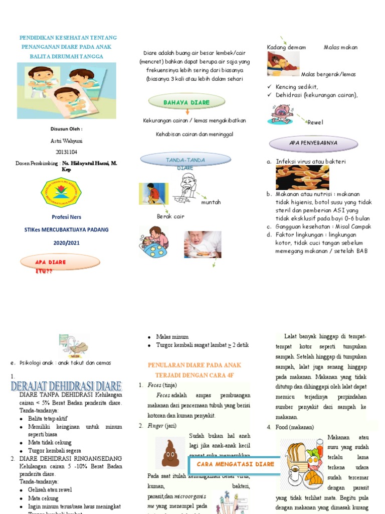Leaflet Diare Pada Anak | PDF