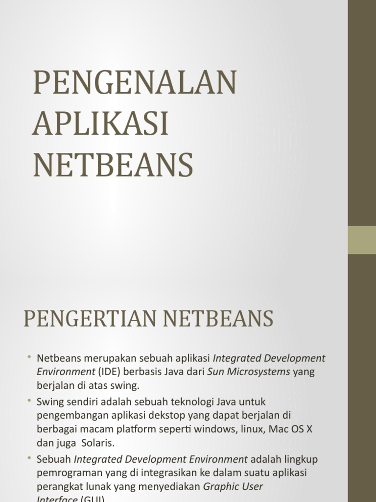 Mengenal Aplikasi Netbeans | PDF
