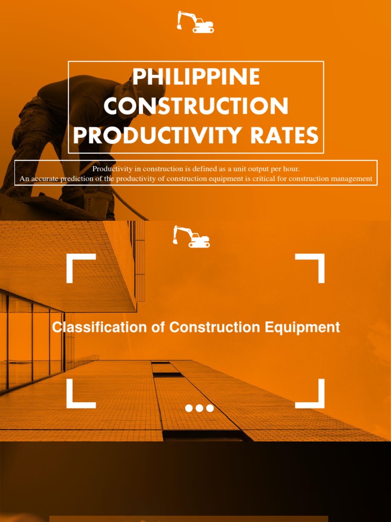Philippine Construction Productivity Rates | PDF | Truck | Volume