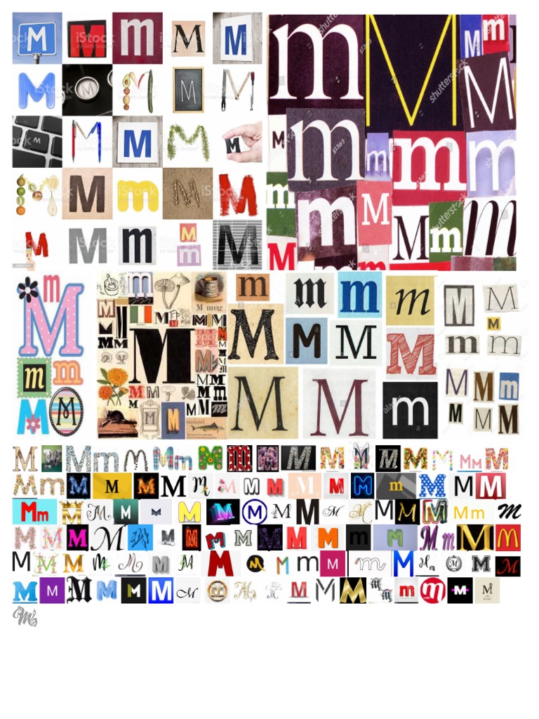Collage de La Letra M