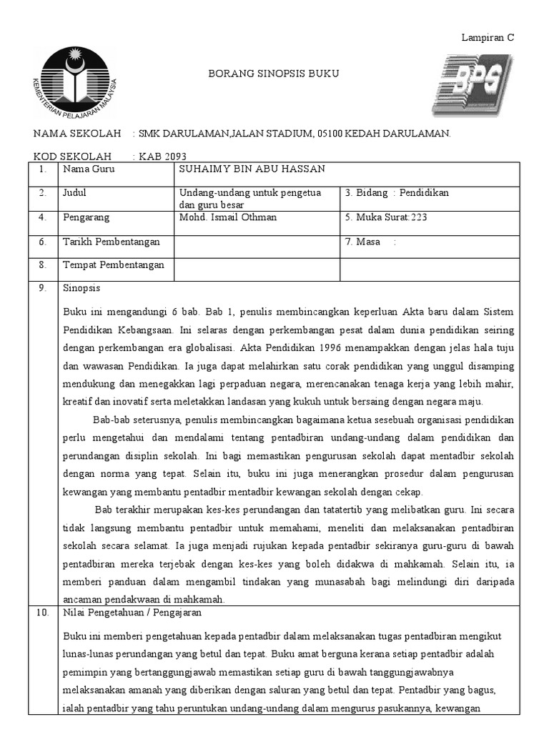 Sinopsis Buku LADAP | PDF