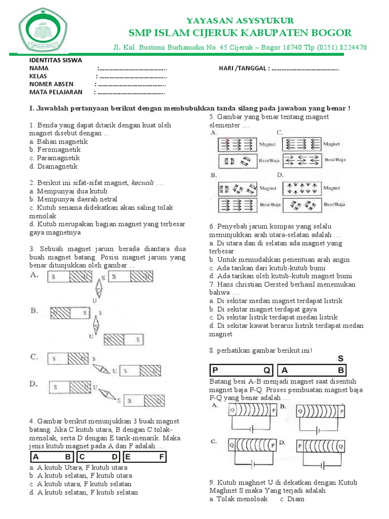 Soal Ujian Sains SMP Islam Cijeruk | PDF