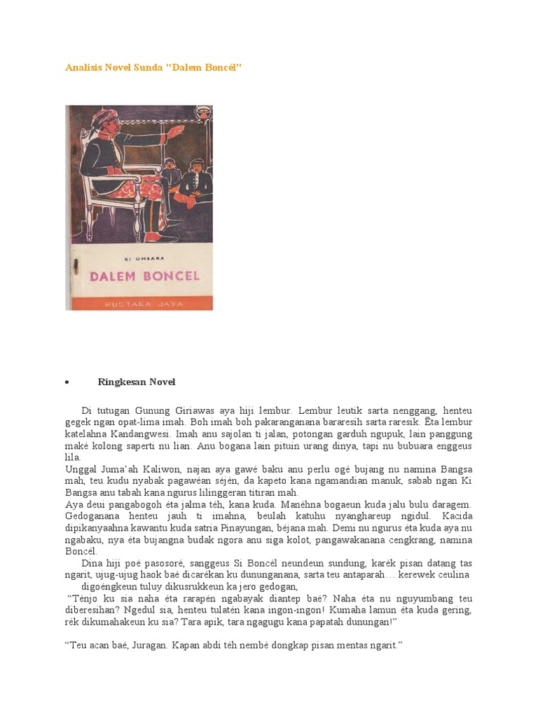 Analisis Novel Sunda | PDF