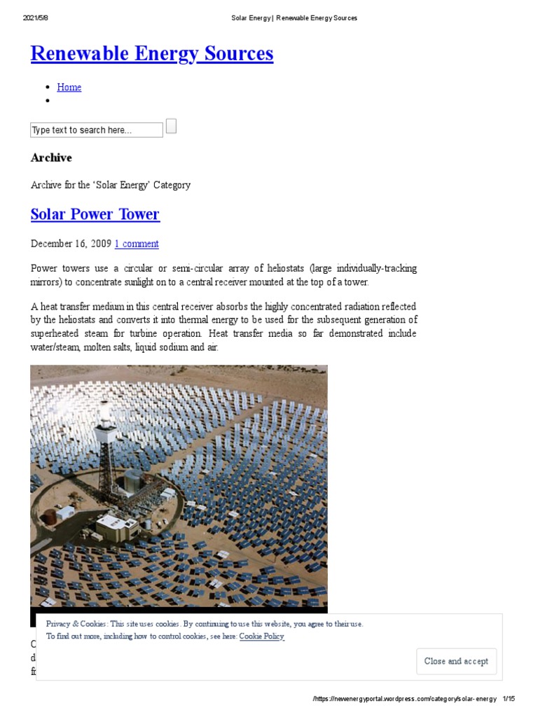 Solar Energy - Renewable Energy Sources | PDF | Solar Energy | Solar Power