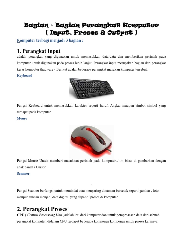 Bagian Komputer | PDF | Game & Aktivitas | Komputer