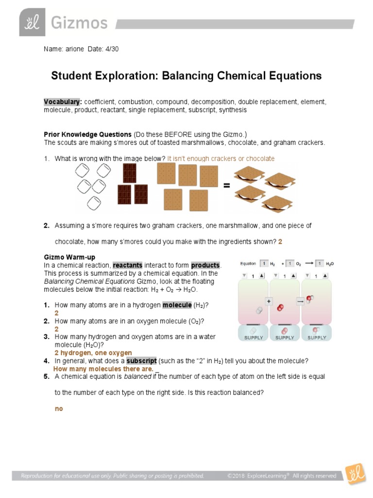 Balancing Chemical Equations Guide | PDF | Chemical Reactions ...