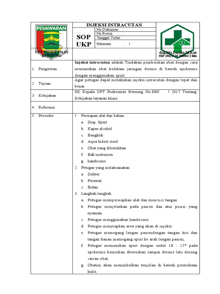 Injeksi Intracutan | PDF