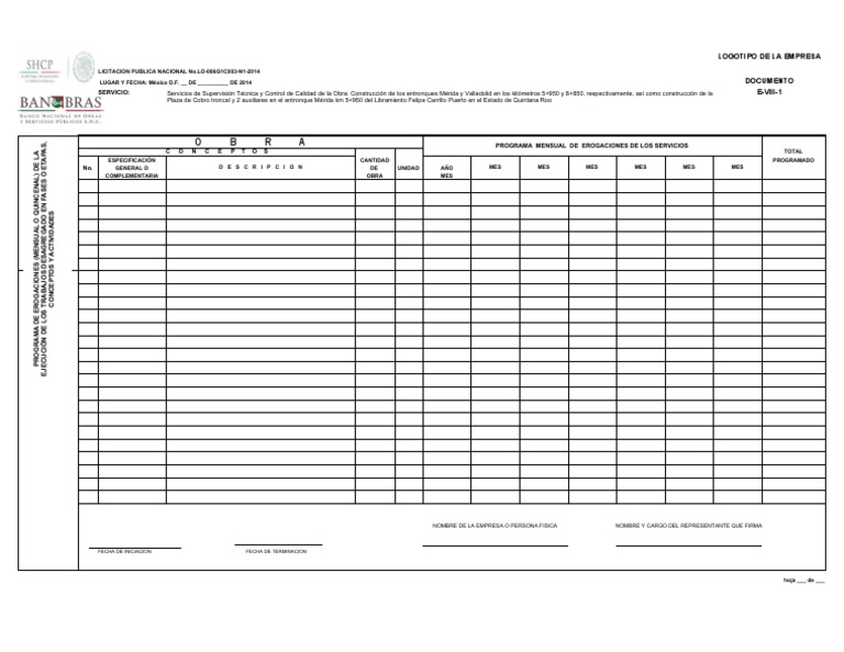Tablas de Erogaciones Ejemplo Guia | PDF | Transporte | Business