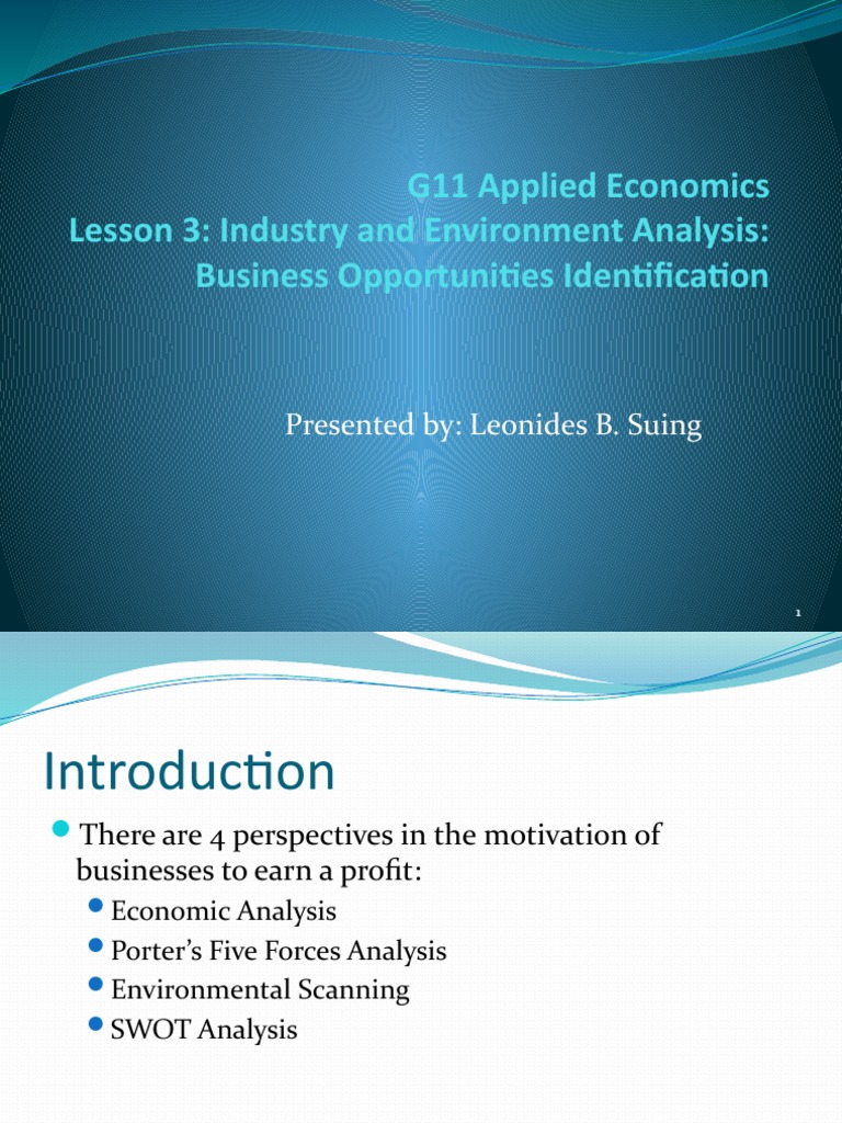 3 Industry and Environment Analysis | PDF | Profit (Economics) | Market ...