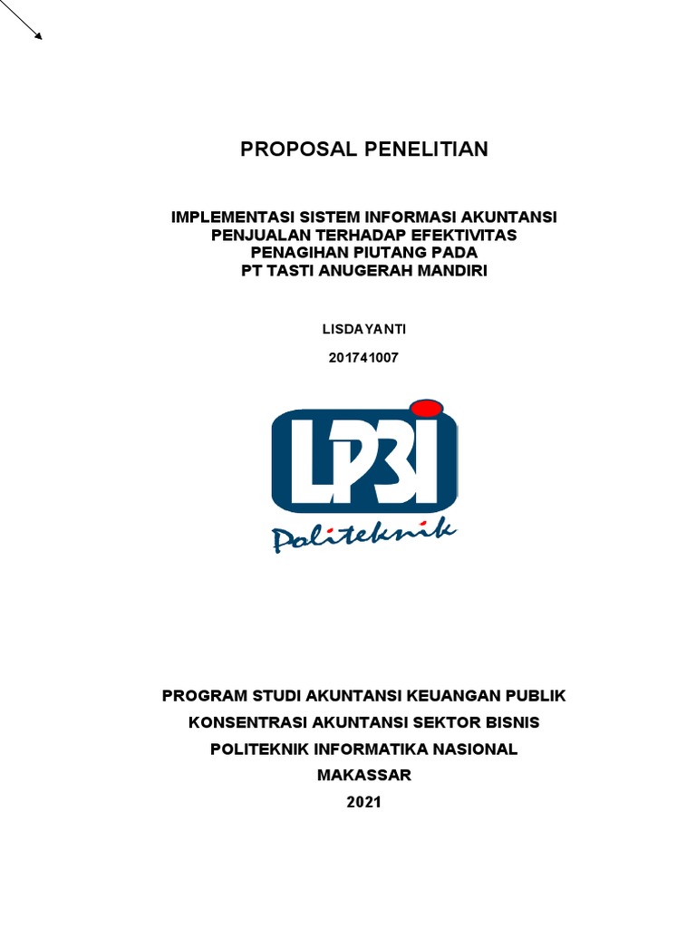 Proposal Lisda Fix. | PDF
