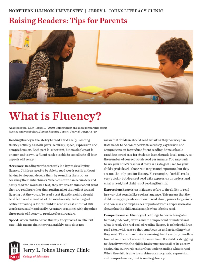 What Is Fluency?: Raising Readers: Tips For Parents | PDF | Fluency ...