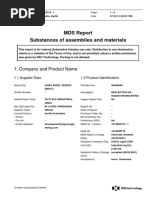 MDS Report Substances of Assemblies and Materials: 1. Company and ...