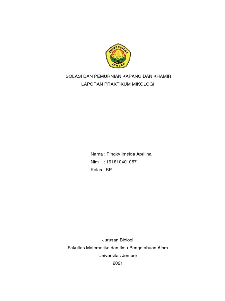 Isolasi dan Pemurnian Kapang Khamir | PDF