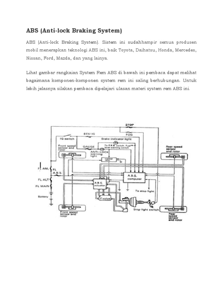 ABS (Anti-Lock Braking System) | PDF