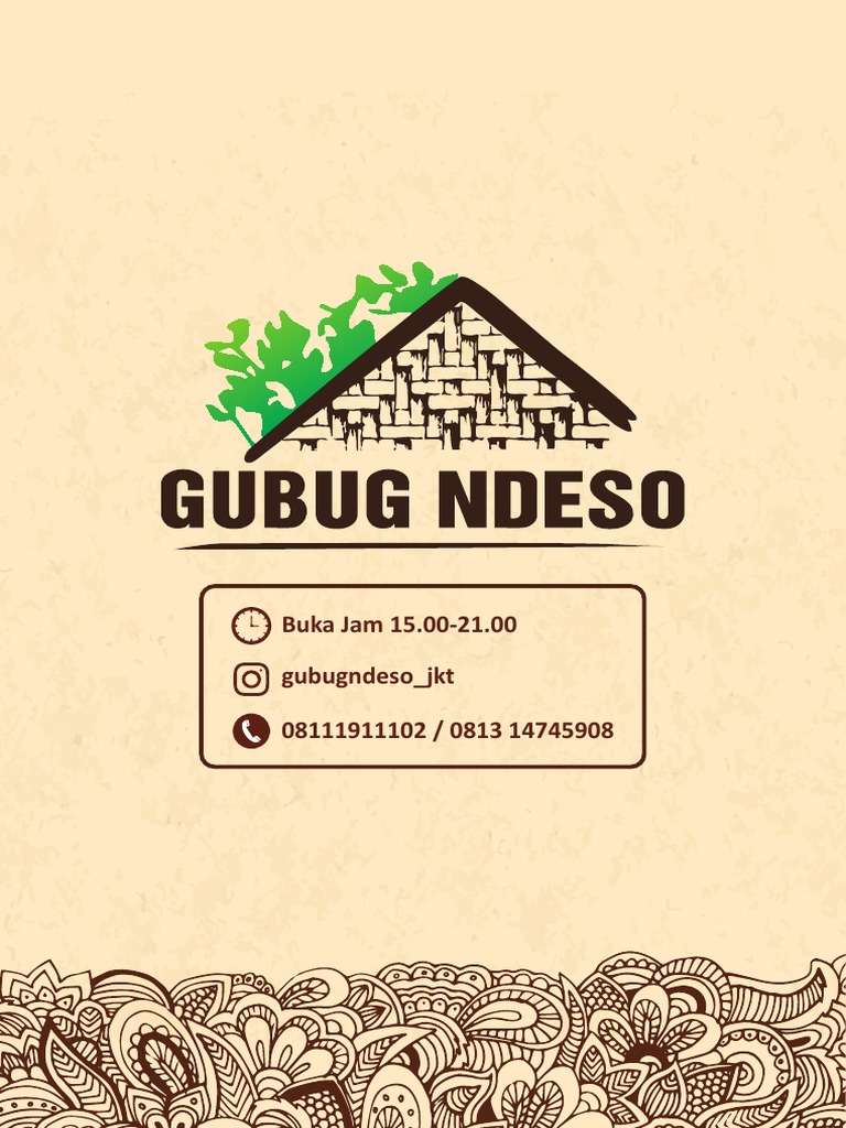 Menu Gubug Ndeso - REVISI OKE | PDF | Memasak, Makanan, & Anggur
