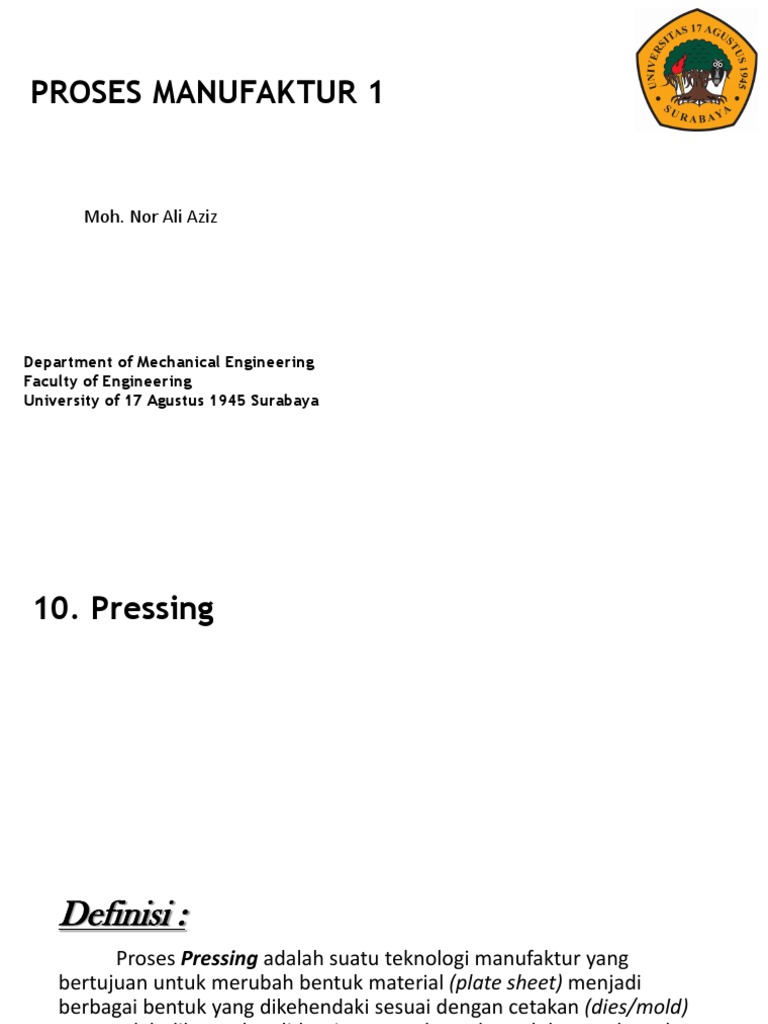 Pressing | PDF