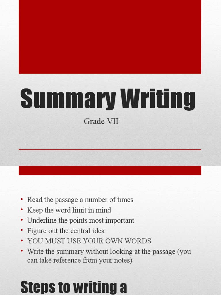 Summary Writing: Grade VII | Download Free PDF | Predation | Snake