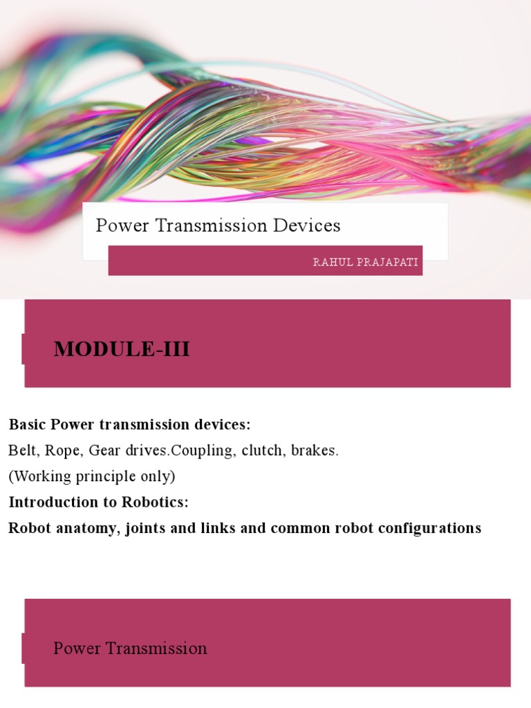 Power Transmission Devices | PDF | Gear | Belt (Mechanical)