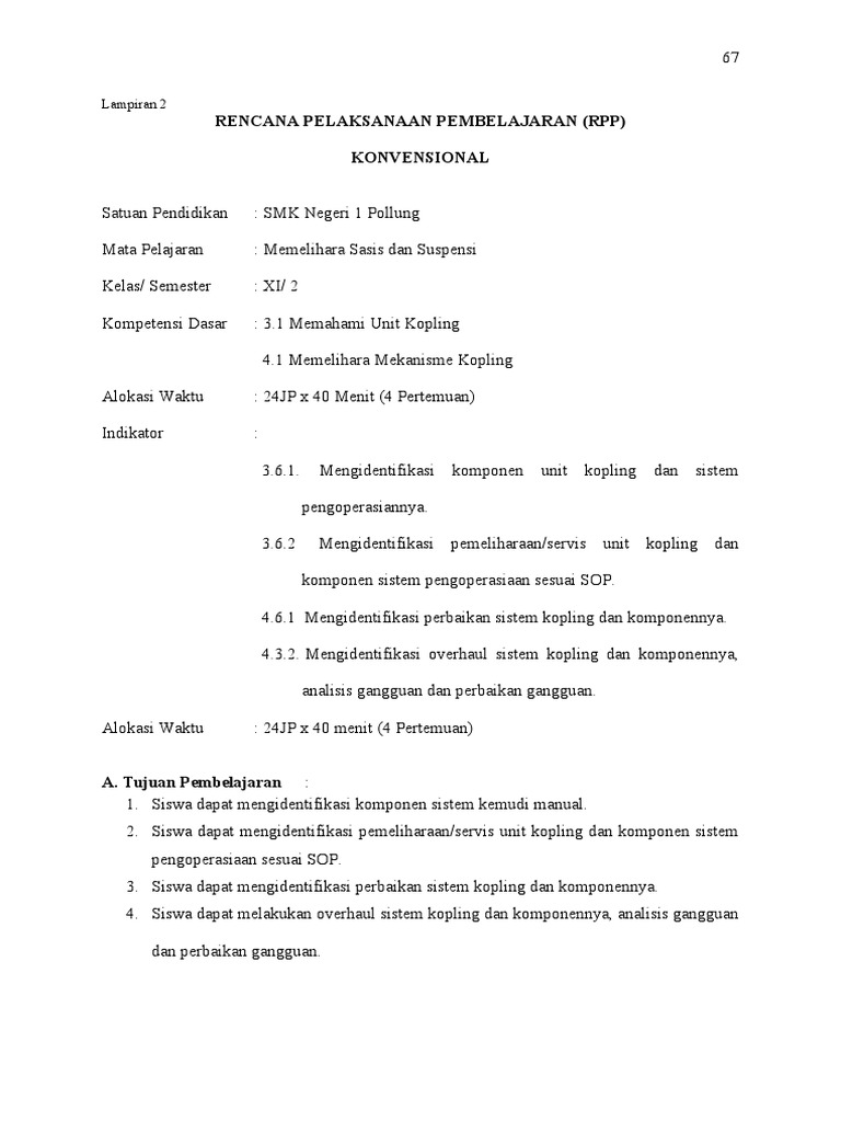RPP Konvensional | PDF