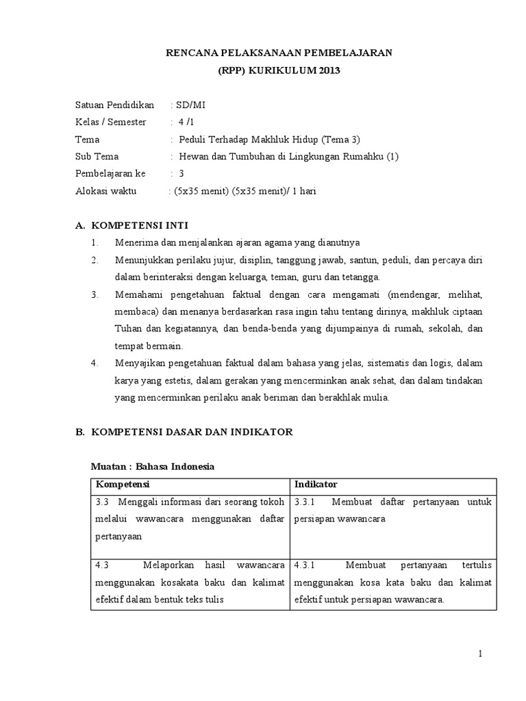 RPP Micro Teaching Ipa | PDF | Karier & Perkembangan
