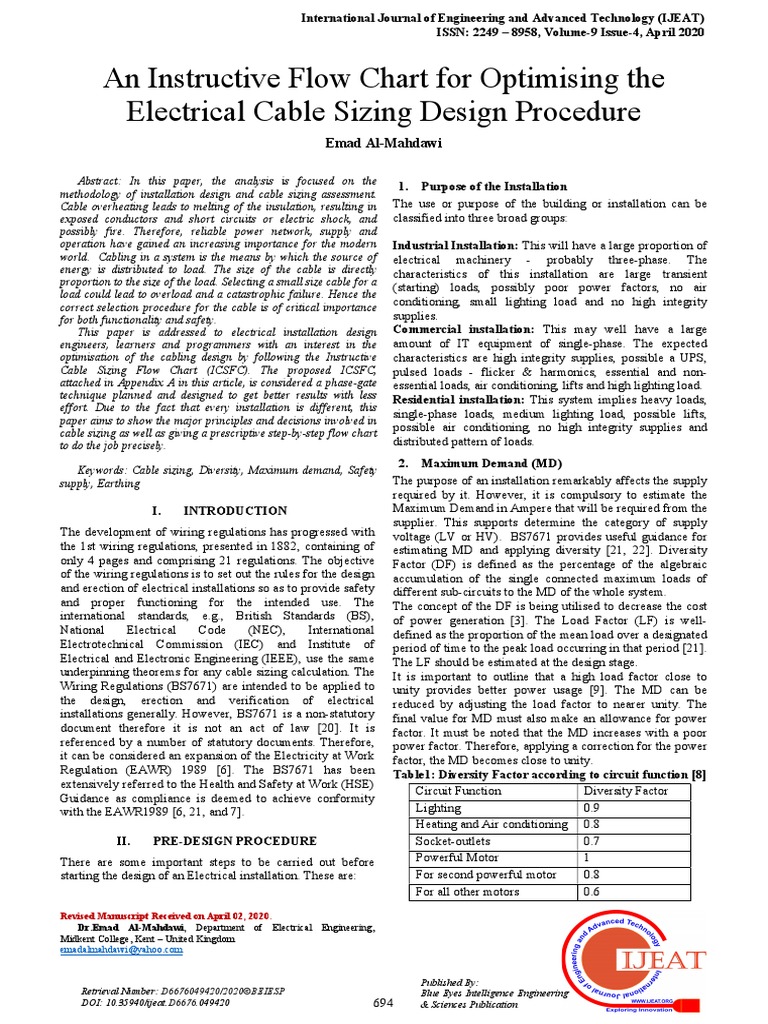 An Instructive Flow Chart For Optimising | PDF | Electrical Wiring ...
