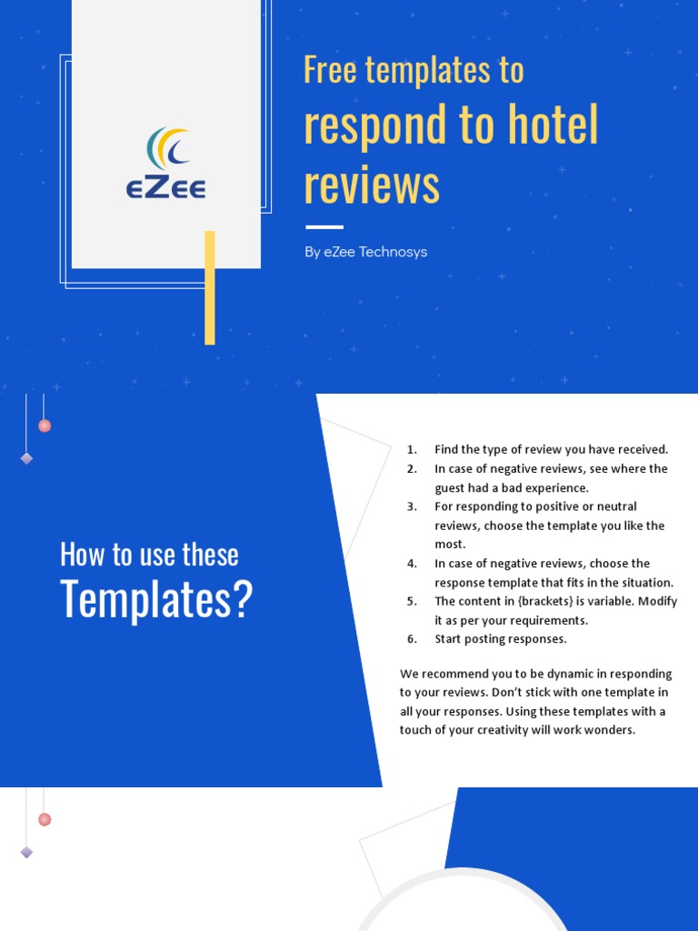 Free Templates to Effectively Respond to Hotel Reviews | PDF | Business