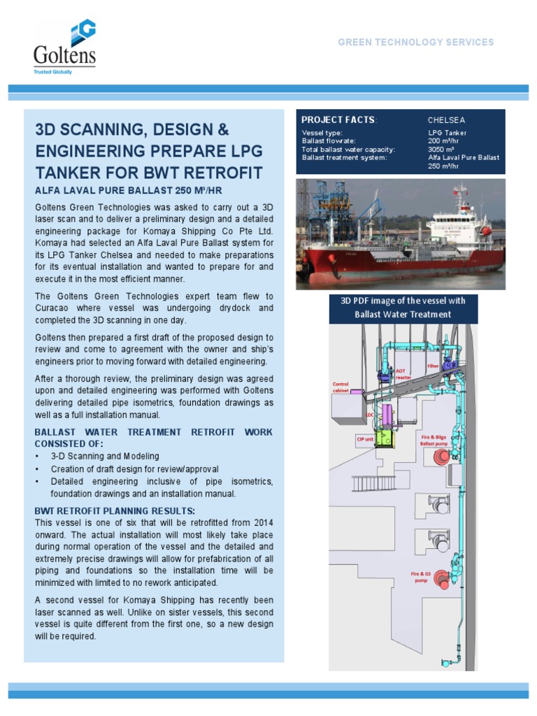 BWT Retrofit for LPG Tanker Chelsea | PDF | Oil Tanker | Transport