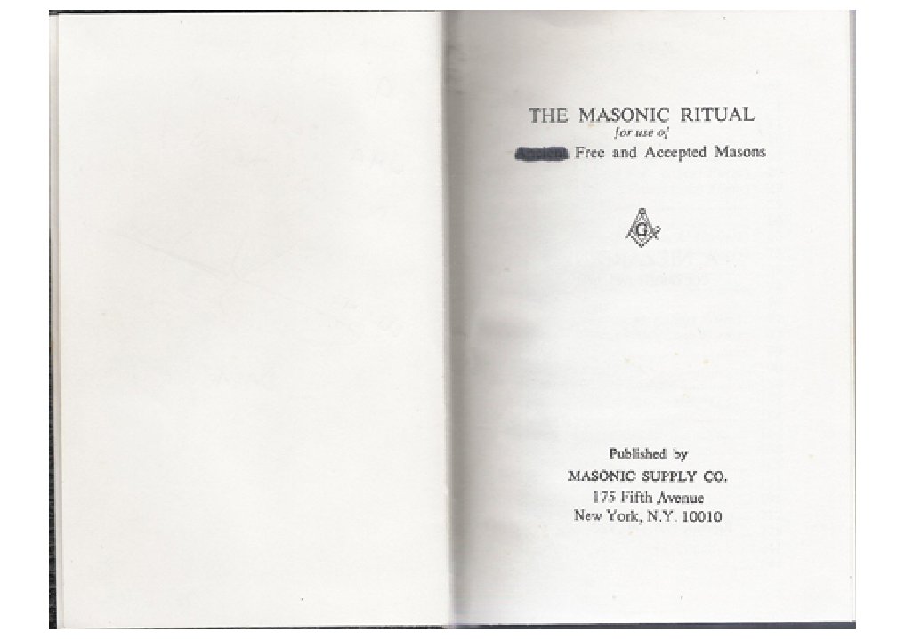 The Masonic Ritual | PDF