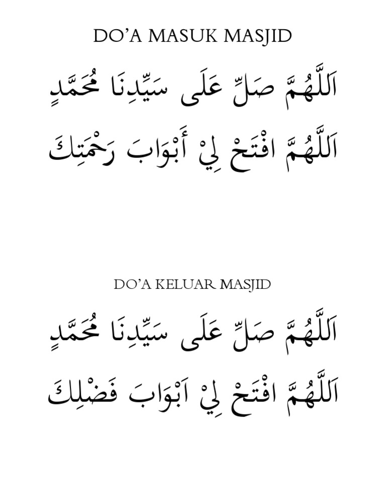 Doa Masuk Masjid Pdf