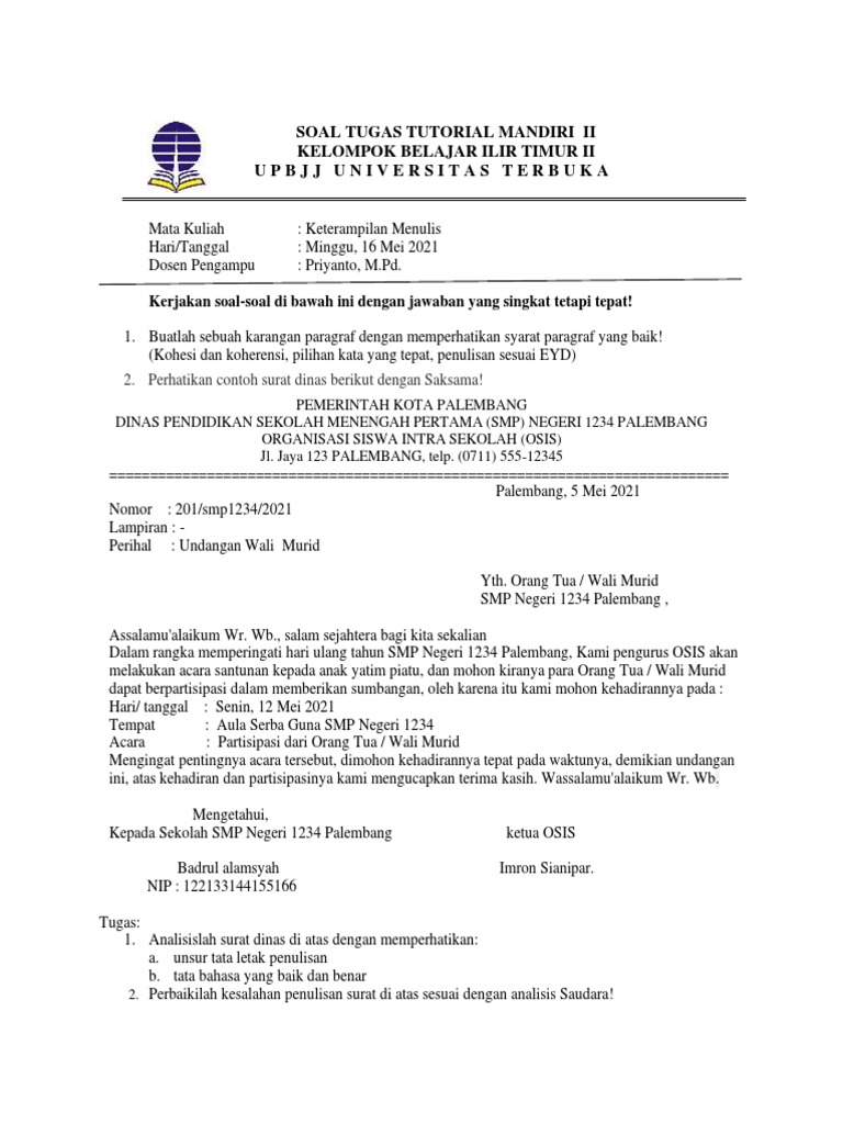 Jawaban Soal TTM 2 Pdgk4305 Muhammad A'an | PDF