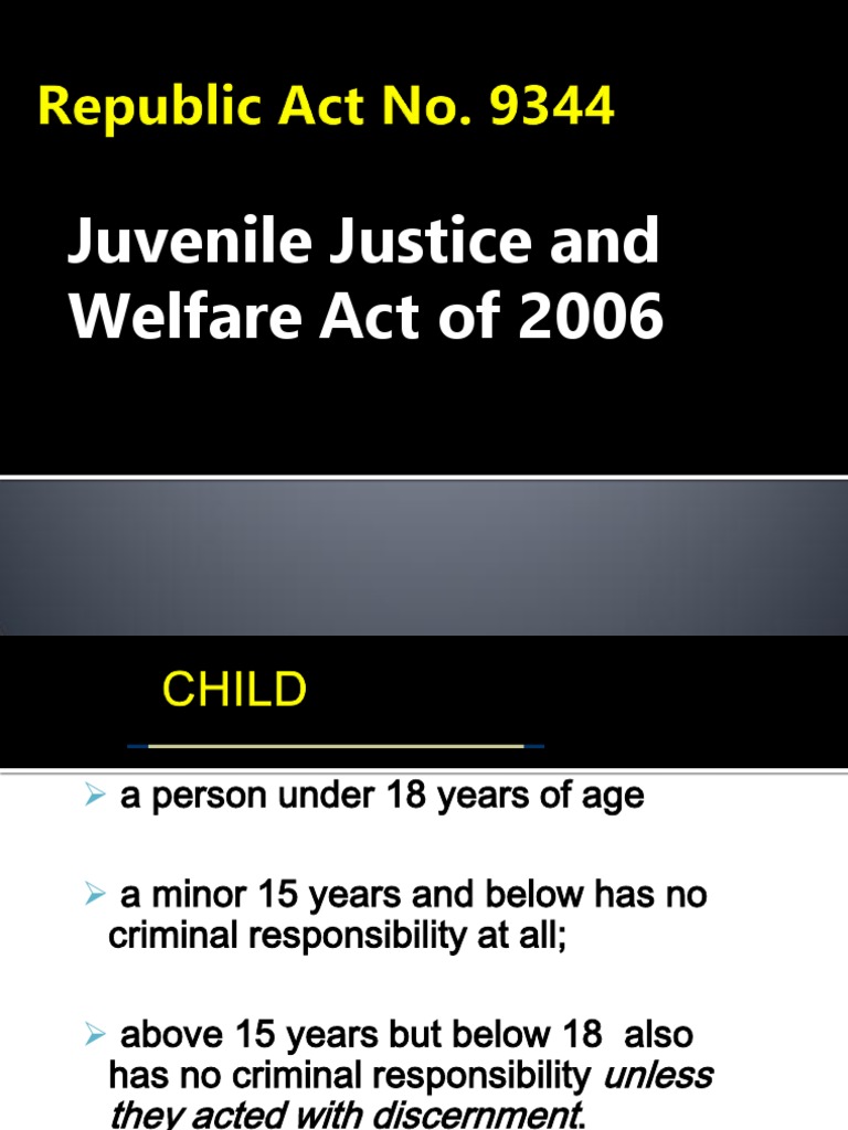 Republic Act No. 9344 | PDF | Bail | Probation