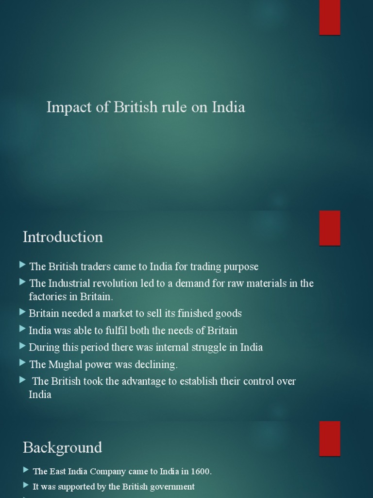 Impact of British Rule On India | PDF | British India | South Asia