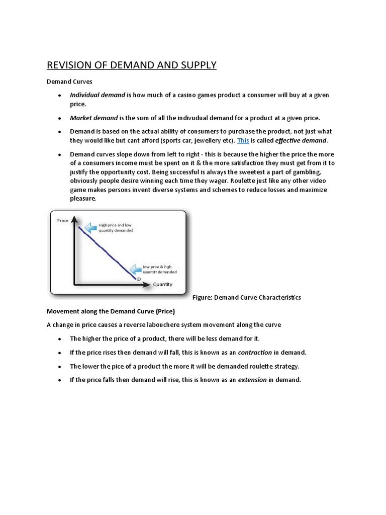 Revision of Demand and Supply | PDF | Demand | Supply And Demand