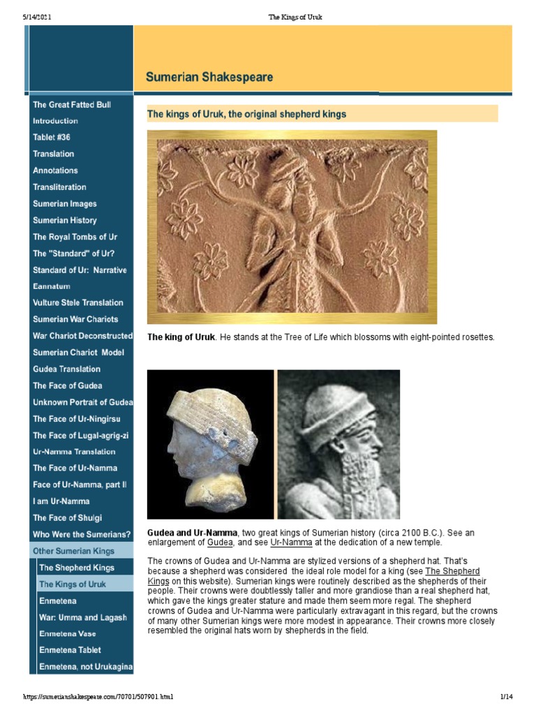 The Kings of Uruk | PDF | Sumer | Shepherd